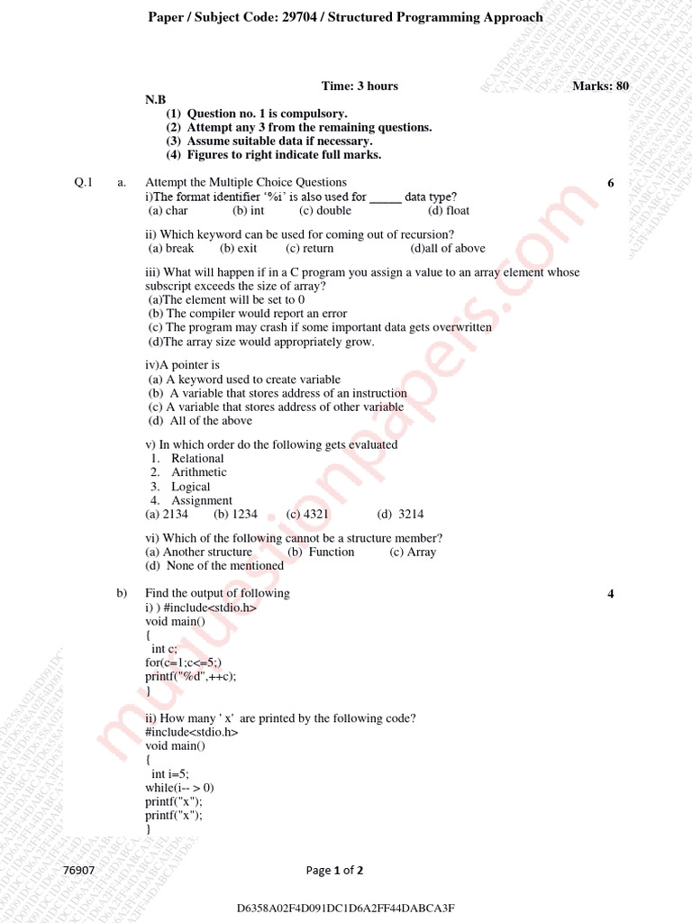 Fe Sem2 Spa-Cbcgs Dec19 | PDF | Programming Paradigms | Computer Engineering