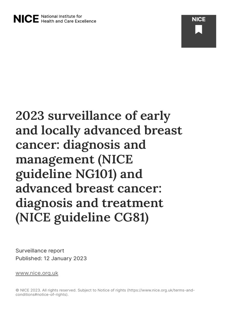 2023 NICE Breast Cancer Guidelines Update | PDF | Breast Cancer | Cancer