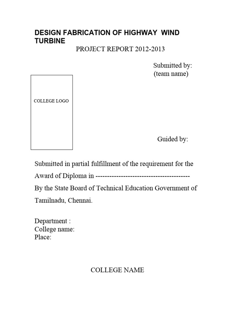 Design Fabrication of Highway Wind Turbine | PDF | Gear | Climate Change