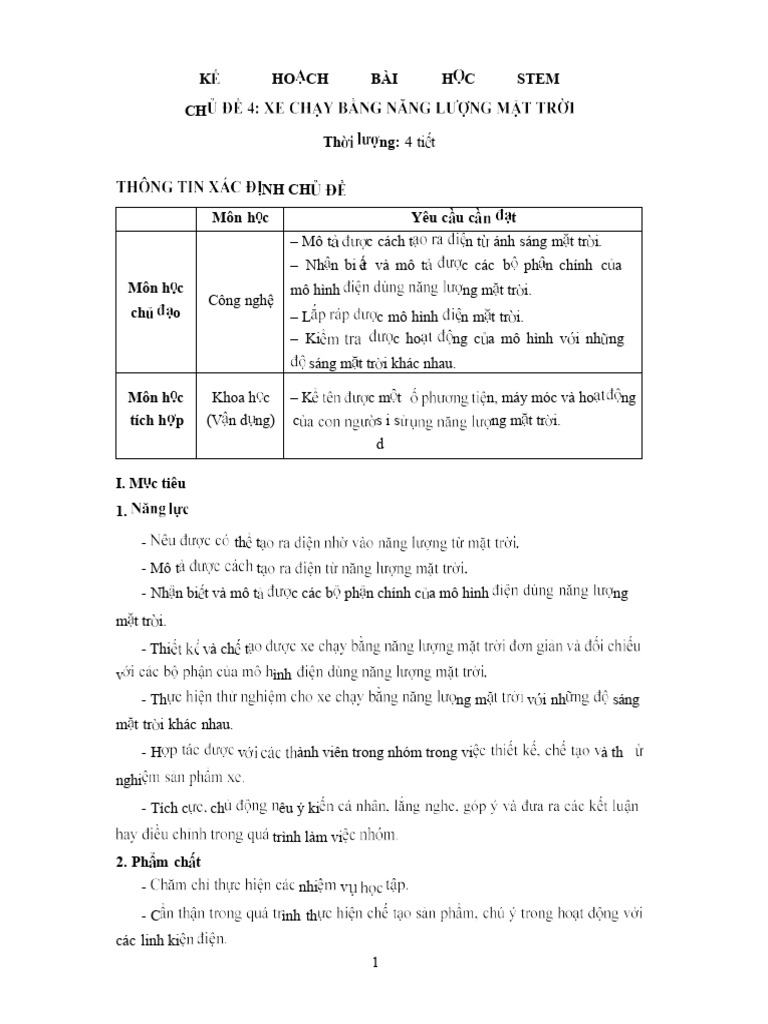K Ho CH Bài H C Stem CH TH NG: 4 Ti T NH CH Mônhc Yêucuc T | PDF