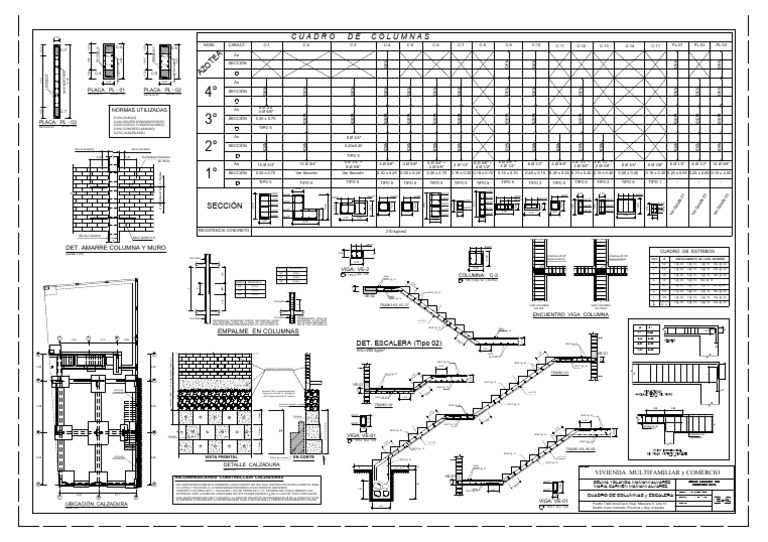 Cuadro de Columnas y Escaleras | PDF