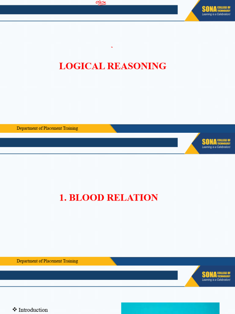 Logical Reasoning | PDF | Family | Analogy