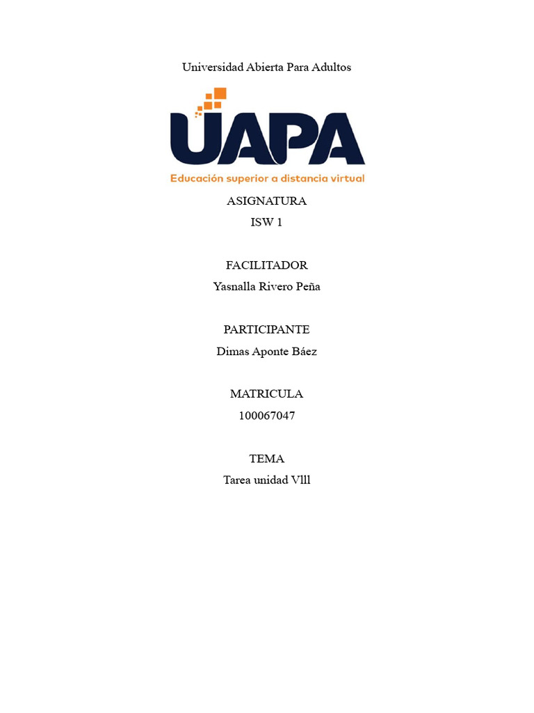 Tarea 8 ISW1 | PDF | Software | Pruebas de software