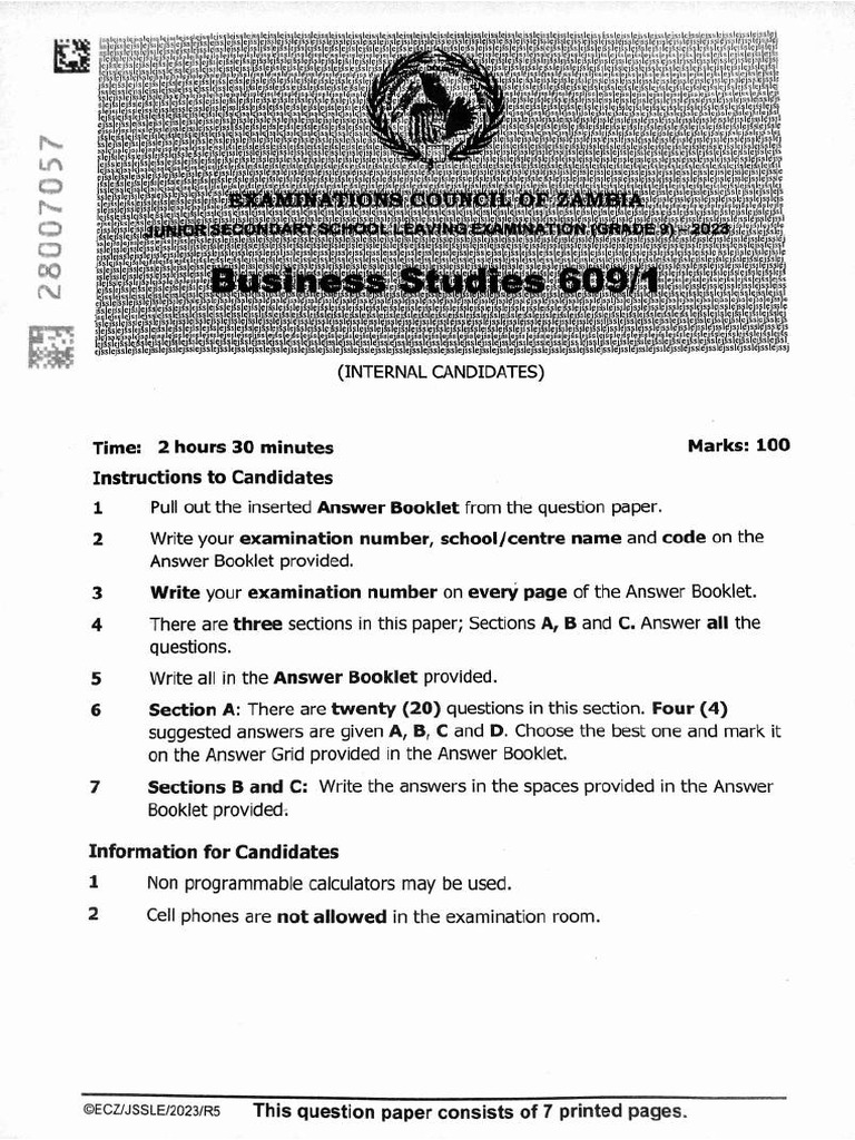 Pdfs - g9G9 Business Studies 2023 | PDF
