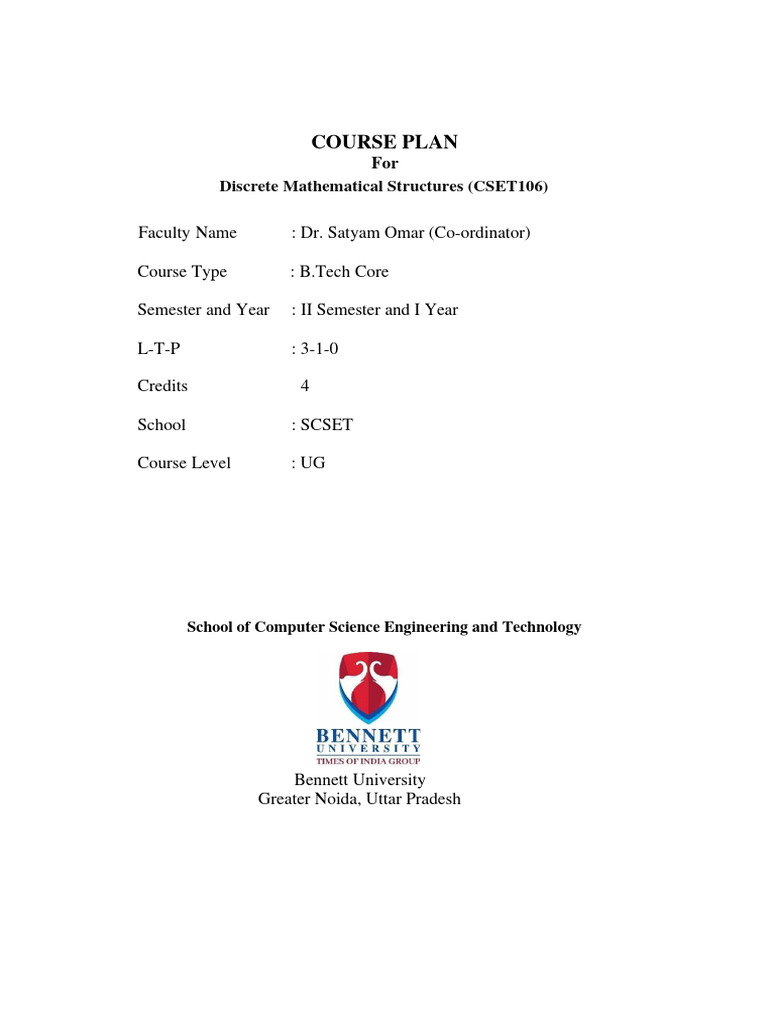 CSET106 DMS Course File | PDF | Group (Mathematics) | Theorem