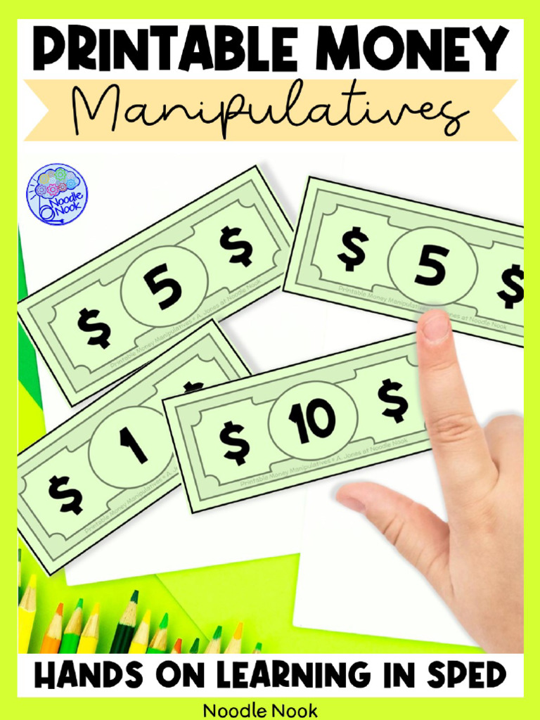 Printable Money For Classroom Instruction Via Noodle Nook | PDF