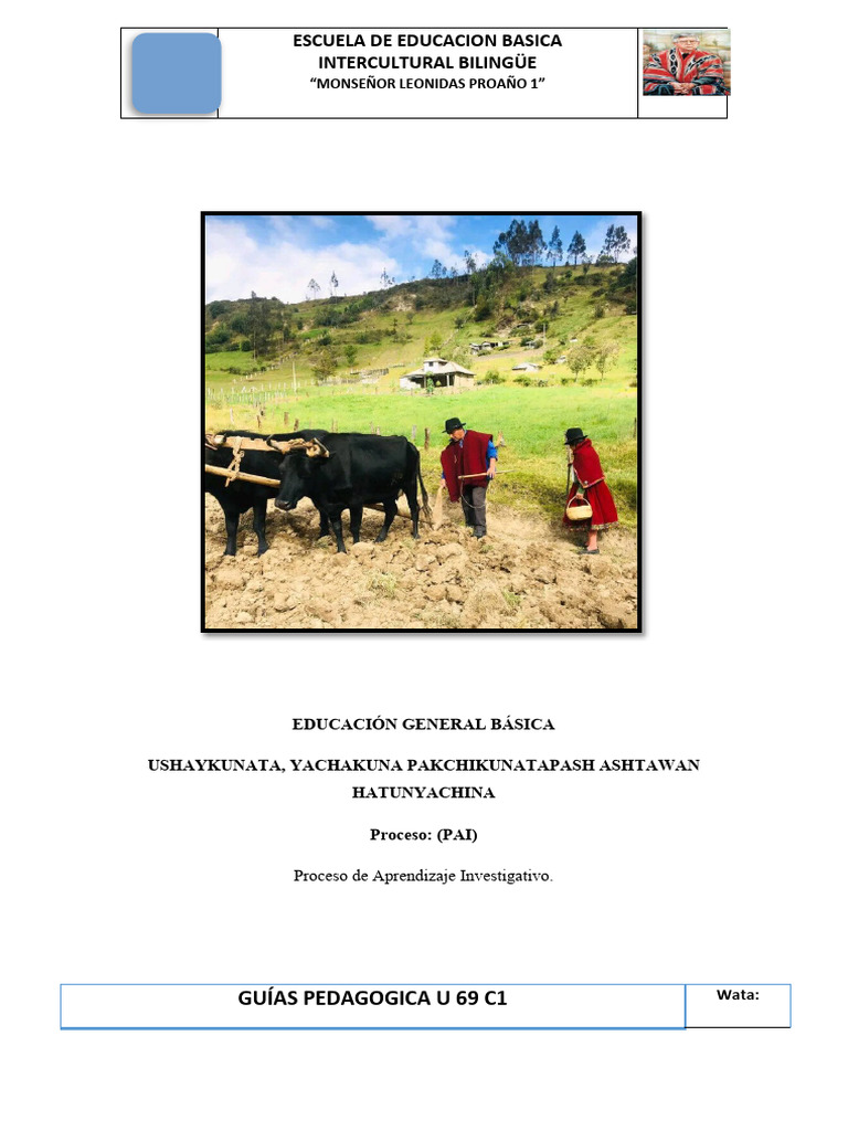 Guía U69 - C1 10MO KICHWA | PDF | Modificación de comportamiento ...