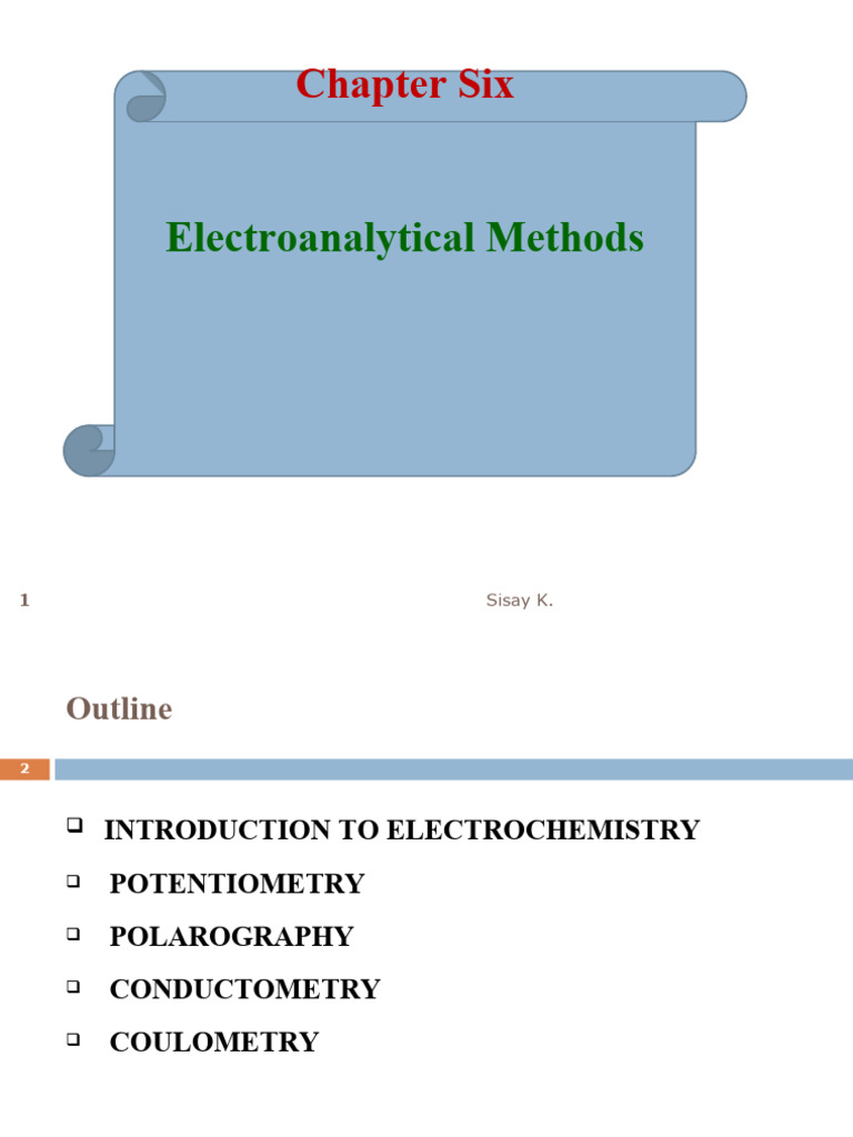 Electro Analytical Methods Class Pp.. | PDF | Electrochemistry ...