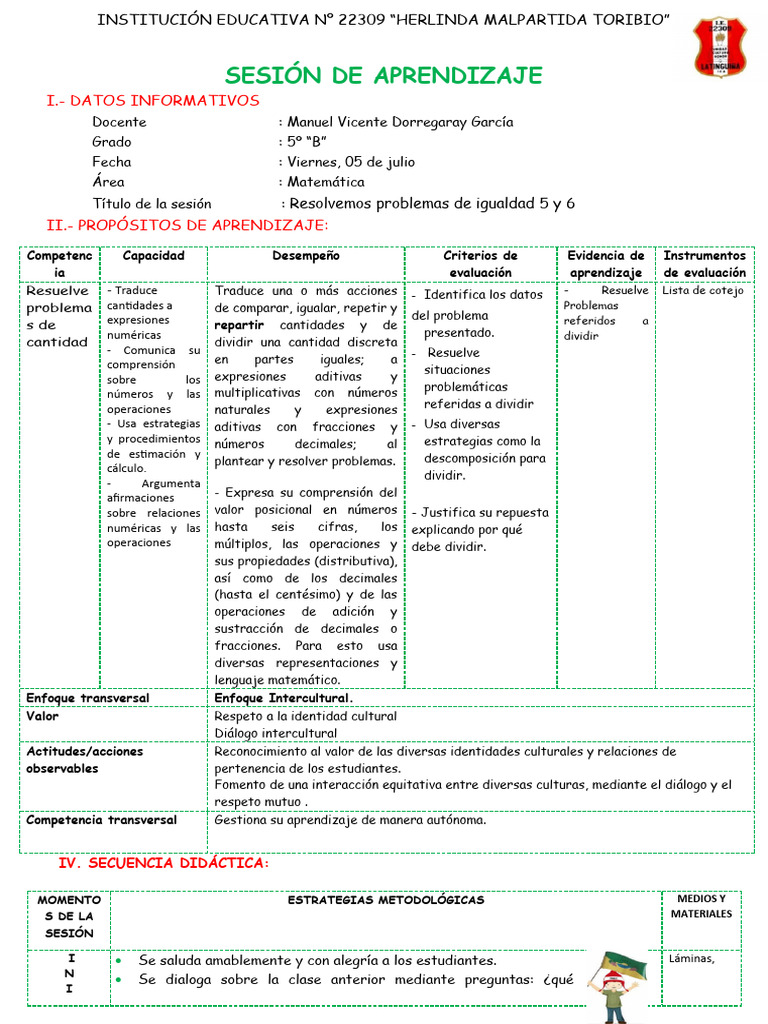 Mat. 06-06-2024 Resolvemos Problemas Con La División | PDF ...