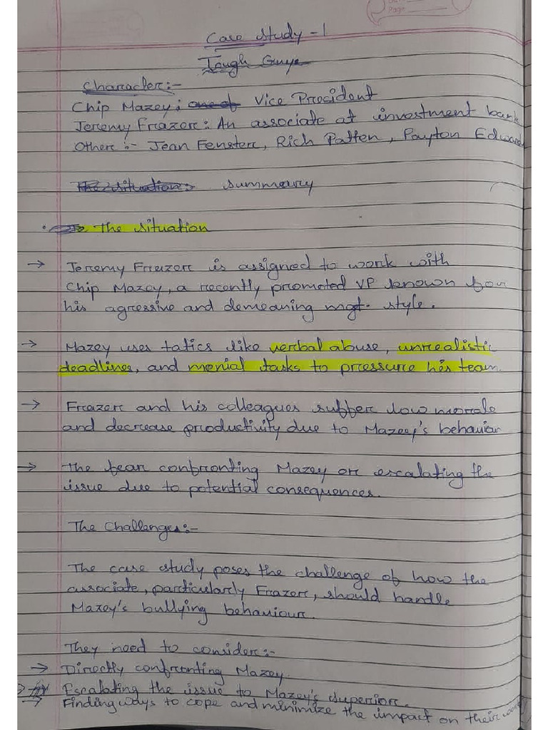 Tough Guy Summary And Concepts Pdf