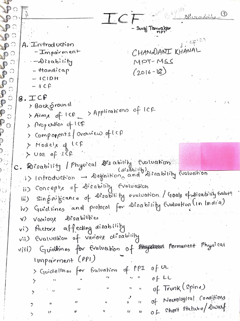 ICF and Disability Evaluation | PDF