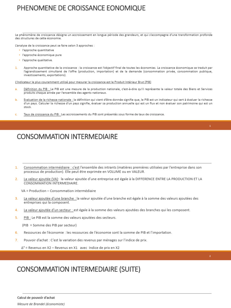 5ème Et 6ème Séances | PDF | Produit intérieur brut | Inflation