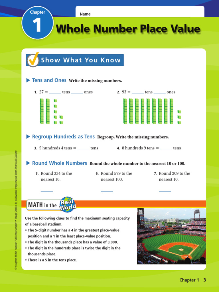 Whole Number Place Value - Chapter Opener | PDF | Mathematics