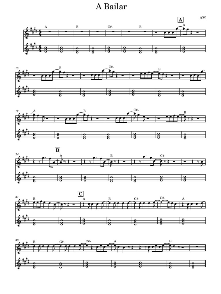 A Bailar Partitura | PDF