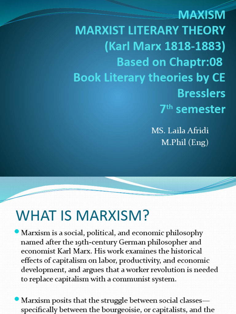Maxist Literary Theory - 1 | PDF | Marxism | Communism