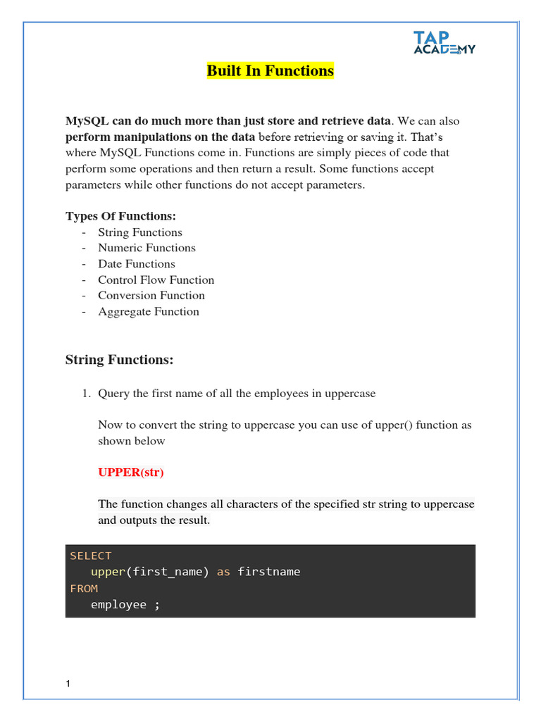 String Built in Functions - Notes Lyst8400 | PDF | Letter Case | String ...