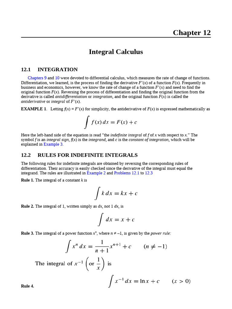 L7-Integral Calculus & Applications | PDF | Integral | Derivative