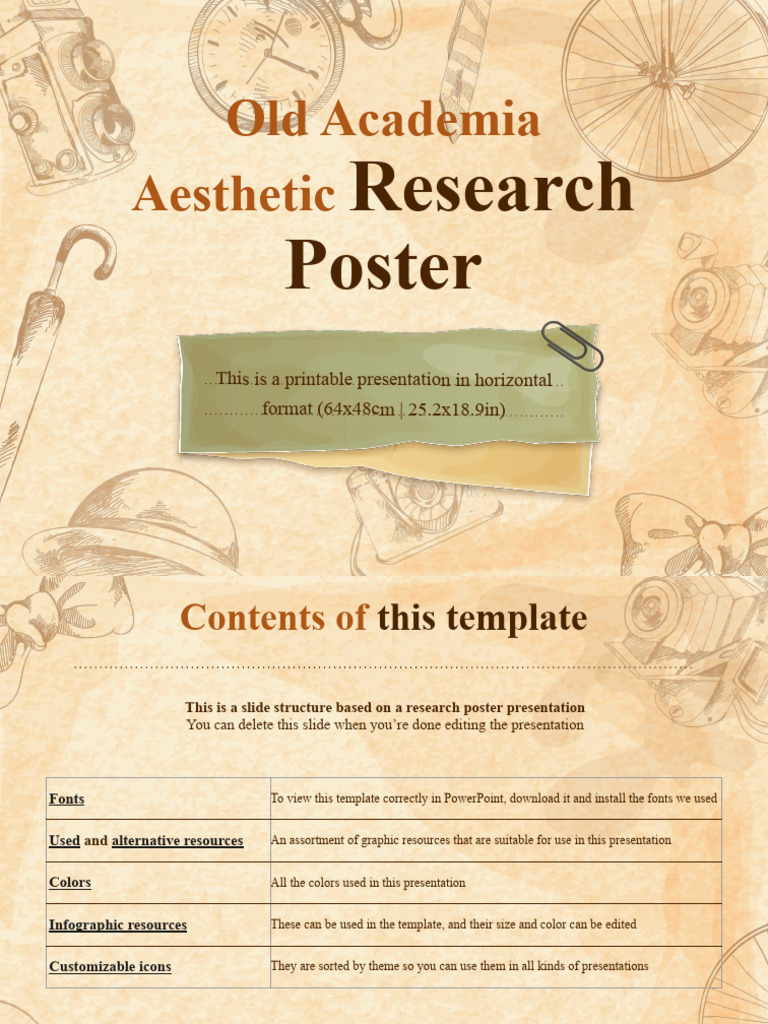 Old Academia Aesthetic Research Poster by Slidesgo | PDF | Planets ...