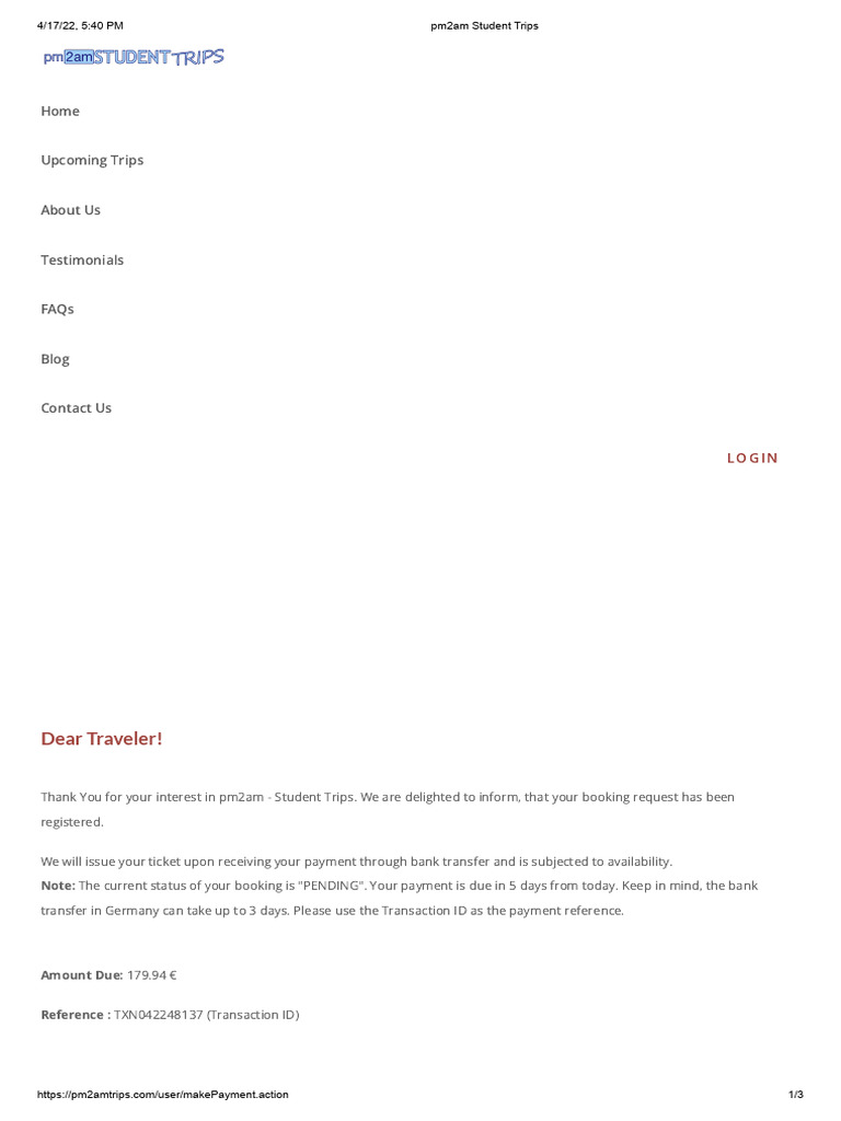 Pm2am Student Trips | PDF | Money | Banking Technology