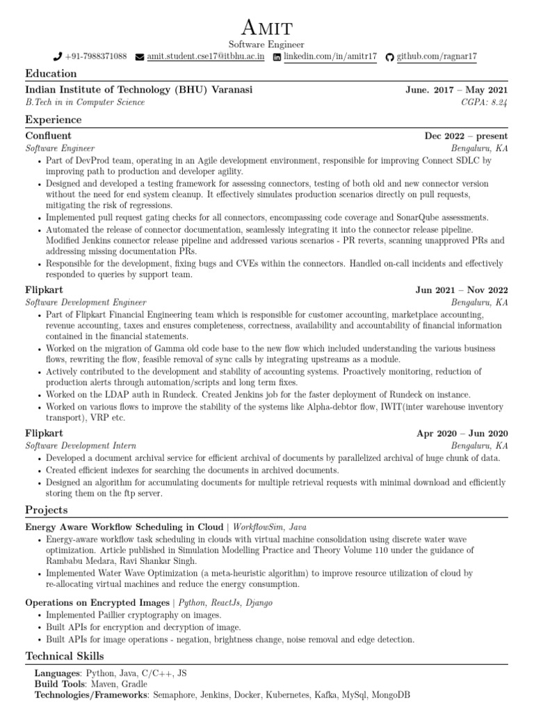 Amit Resume | PDF | Software Development | Software