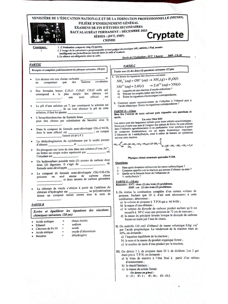 Textes Et Correctum Bac Déc 2023 | PDF
