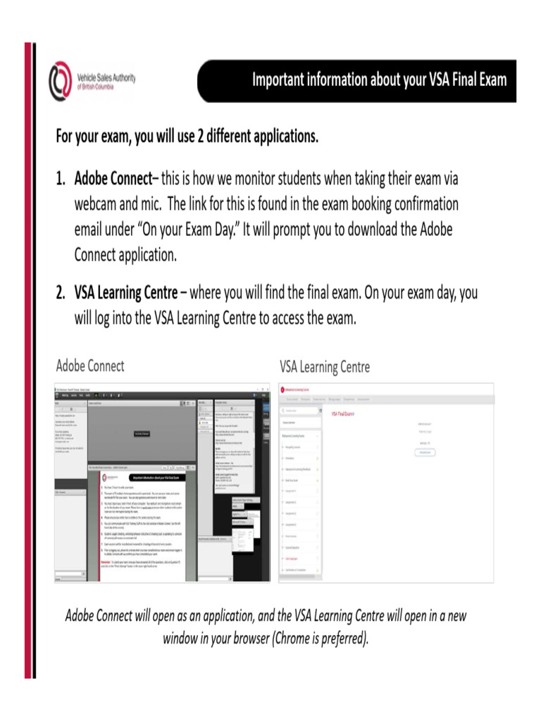 VSA Online Exams Student Resource | PDF | Button (Computing) | Software