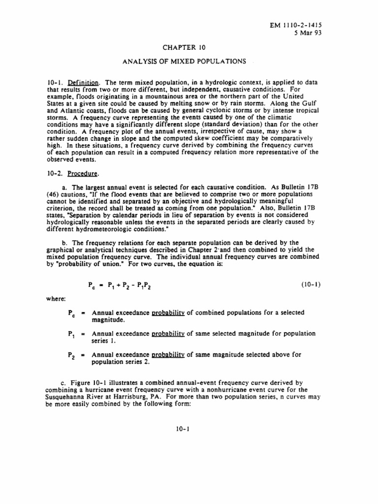 Analysis Of Mixed Populations Pdf Flood Storms