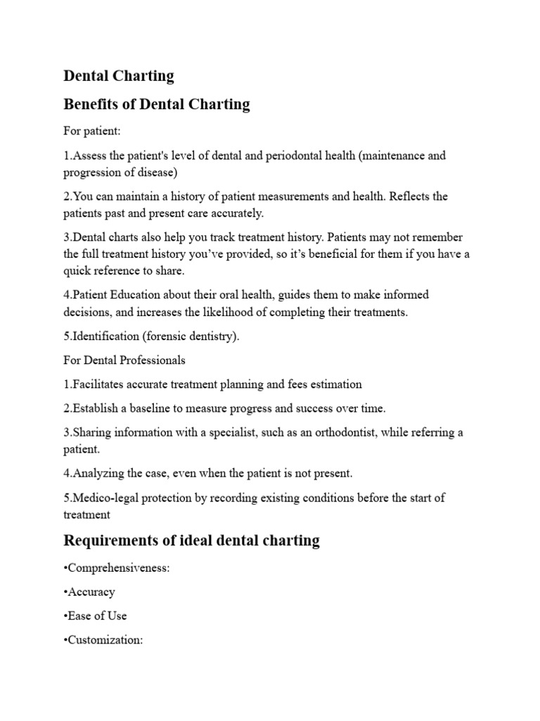 dental charting | PDF