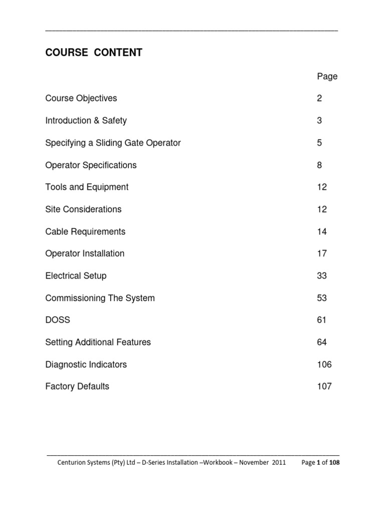D-Series Installation-Workbook-November 2011 | PDF | Switch | Relay