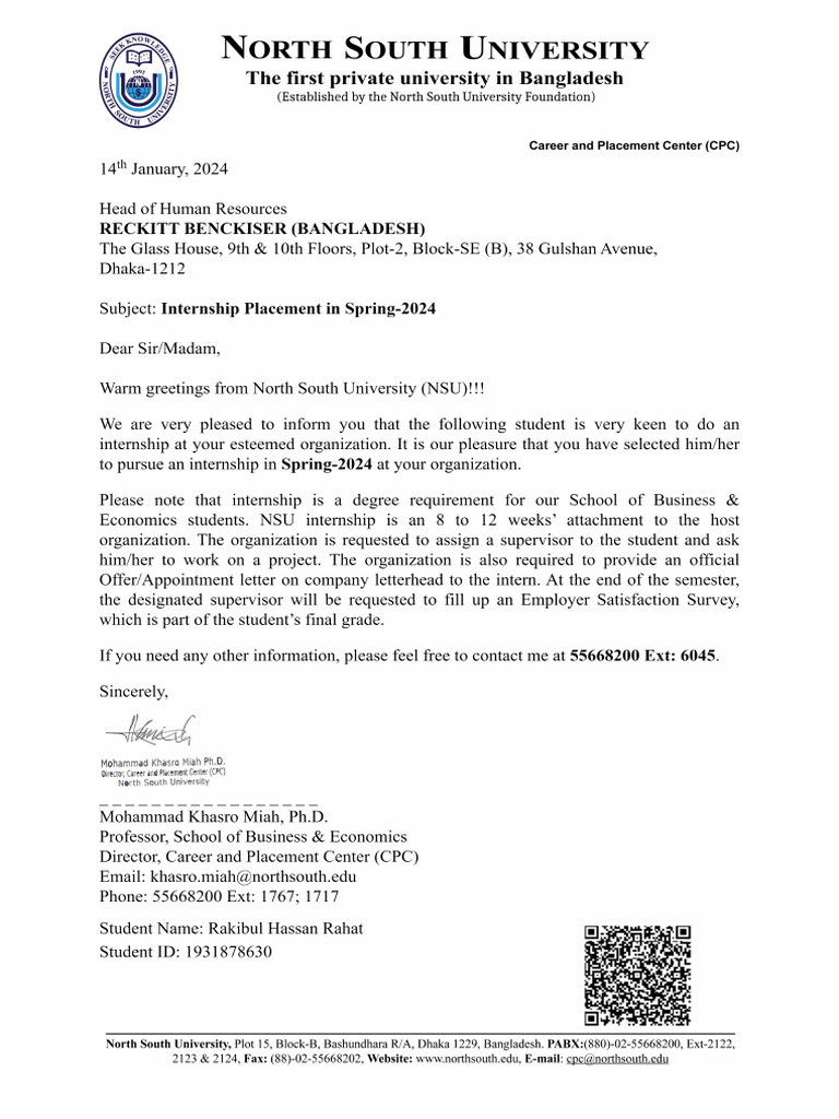 Forwarding Letter | PDF