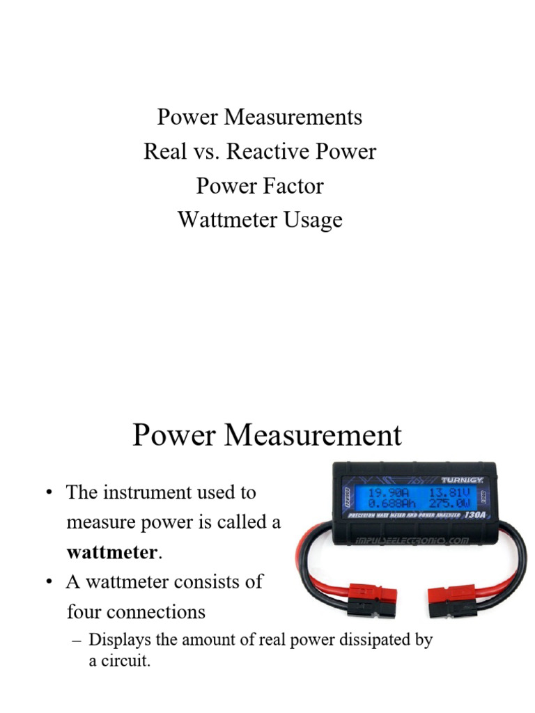 Week-12-Measuring Power | PDF | Ac Power | Inductor