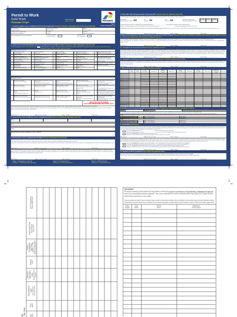 Pertamina Permit Biru - Edit | PDF