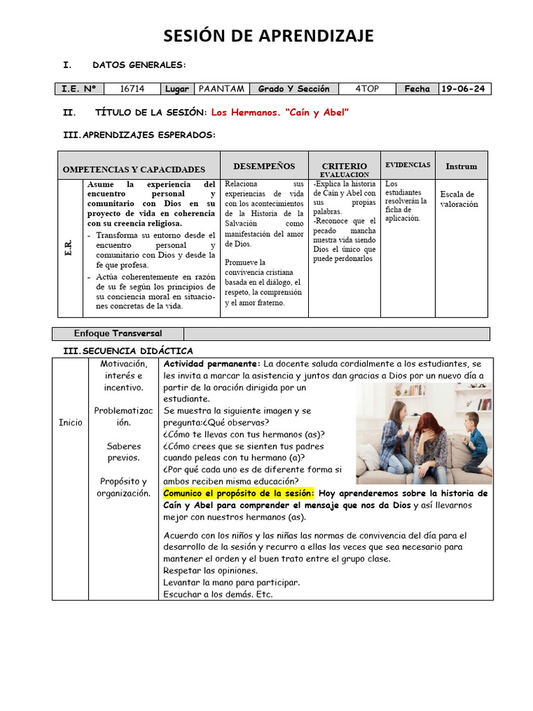 La Historia de Cain y Su Hermano | PDF | Fe | Dios