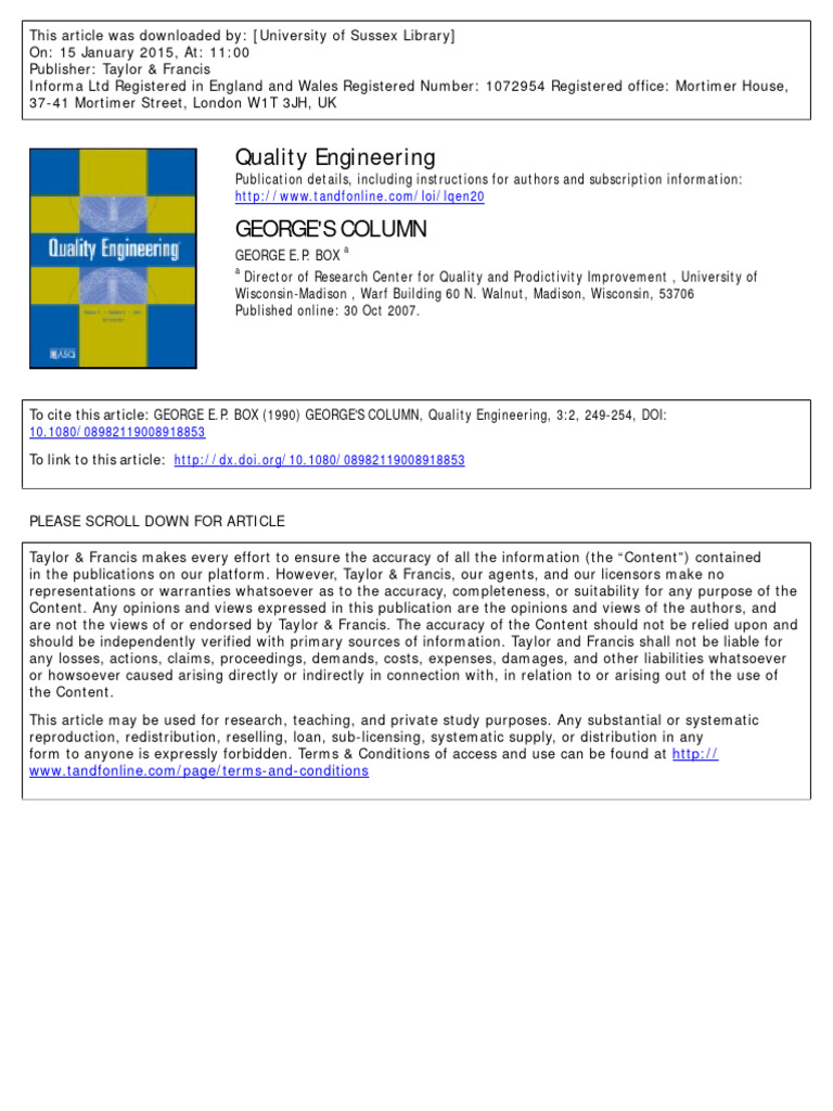 1990 A Simple Way To Deal With Missing Observations From Designed ...