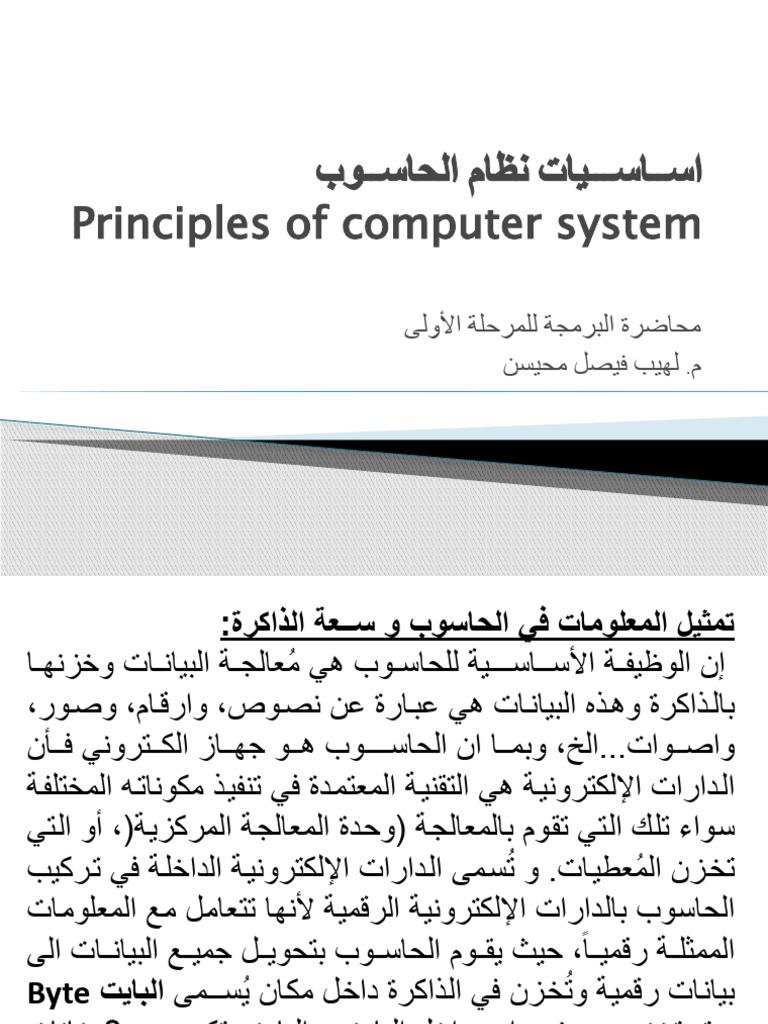 Principles of Computer System | PDF