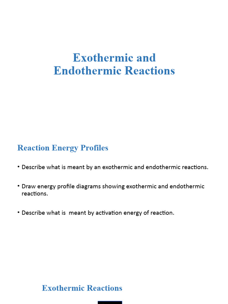 Exothermic and Endothermic Reactions | PDF | Rechargeable Battery ...