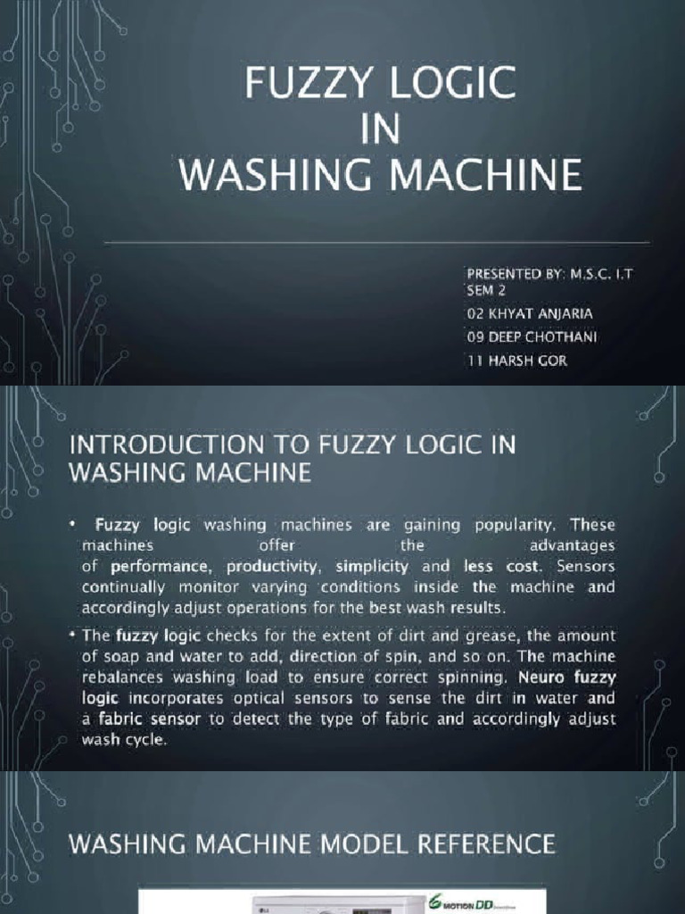 Fuzzy Logic in Washing Machine | PDF