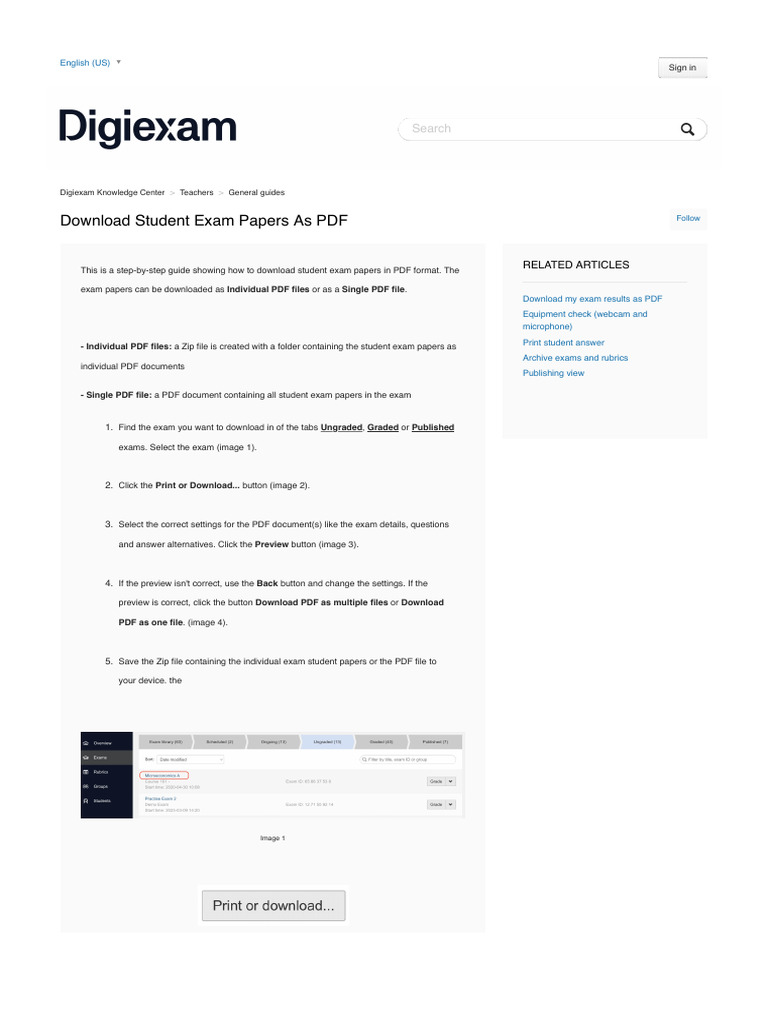 Download Student Exam PDFs Guide | PDF | Computer File | Software