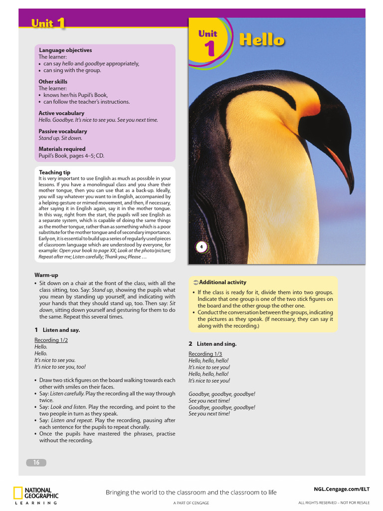 level1_tb_unit1 | PDF | Vocabulary | English Language