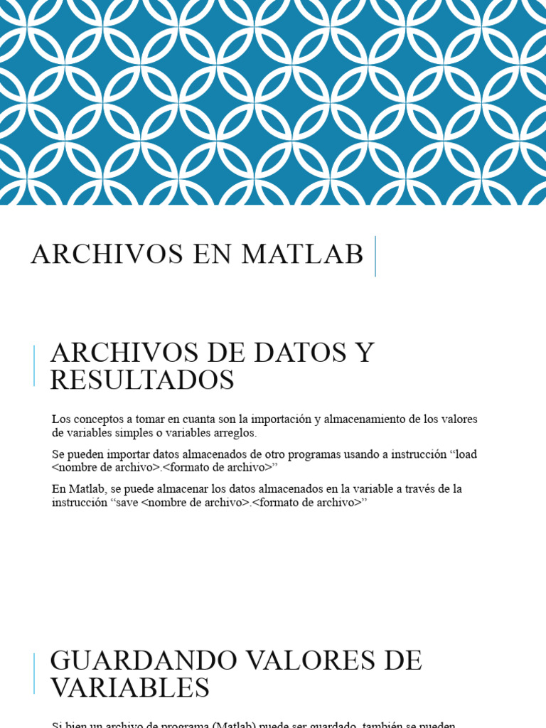 Archivos en Matlab | PDF | Archivo de computadora | Matriz (Matemáticas)