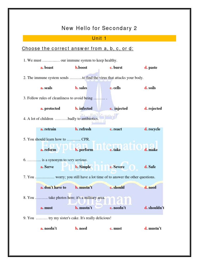 Secondary 2 English Language Exercises | PDF | Wellness