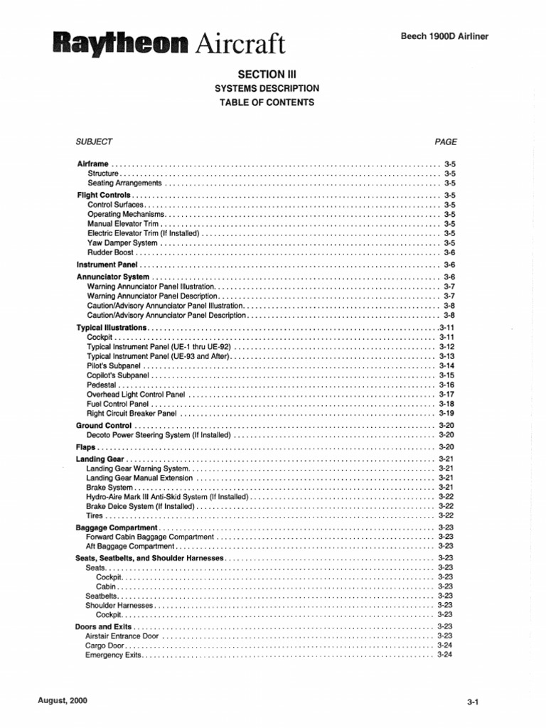 Raytheon - Beechcraft - 1 - 00D-SYSTEMS - DESCRIPTION 2 | PDF