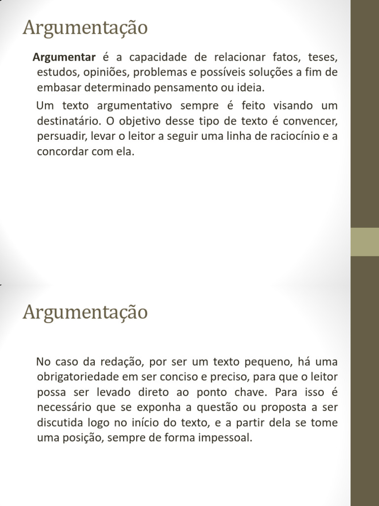 Argumentação e Tipos de Argumentos | PDF | Argumento | Verdade
