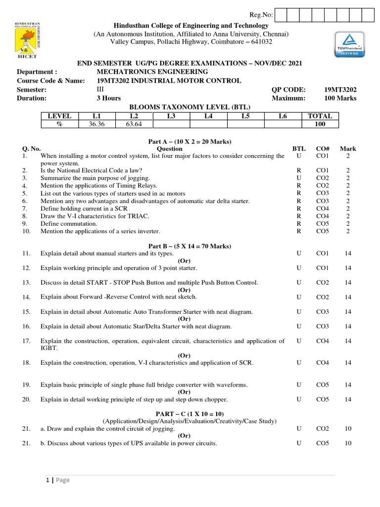 19MT3202 Industrial Motor Control | PDF | Electronics | Electronic ...