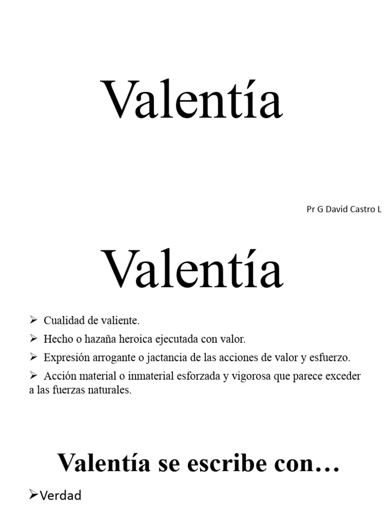 Definición y Valores de Valentía | PDF | Moisés | Creencia religiosa y ...
