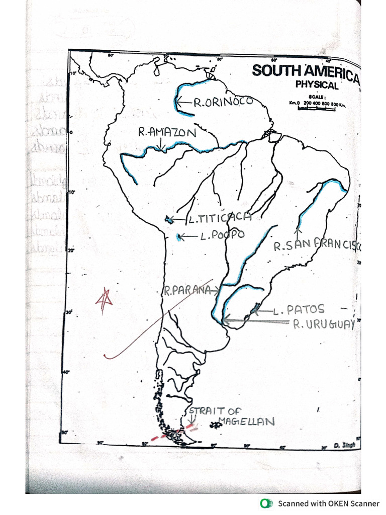 South America - Map Work Shilpi Maam | PDF
