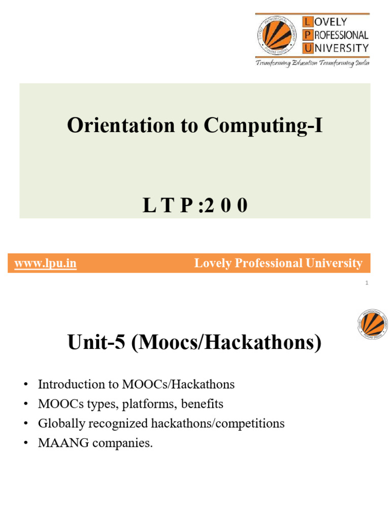 Unit5 Part2 | PDF | Massive Open Online Course | Computing