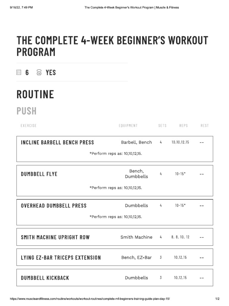 Push Workouts | PDF