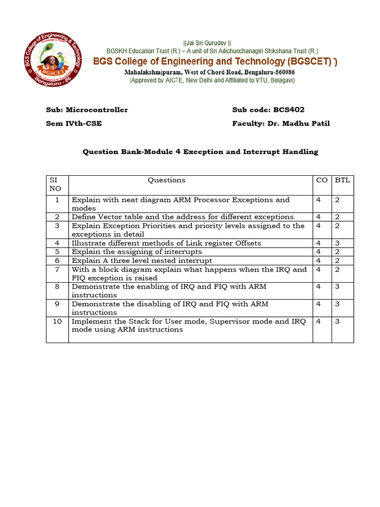Module 4 Question Bank | PDF | Computers | Technology & Engineering