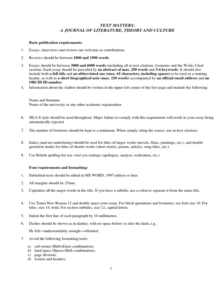 TM Style Sheet MLA 8-OTH | PDF | Citation | Bracket